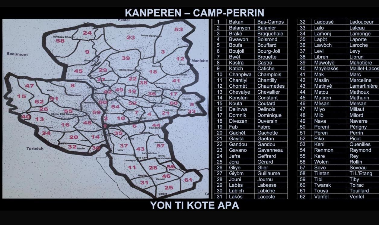 Kat / Map / Carte de Camp-Perrin – Camp-Perrin